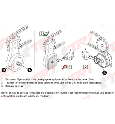 Kit tendeur rotatif - Type T + Disque